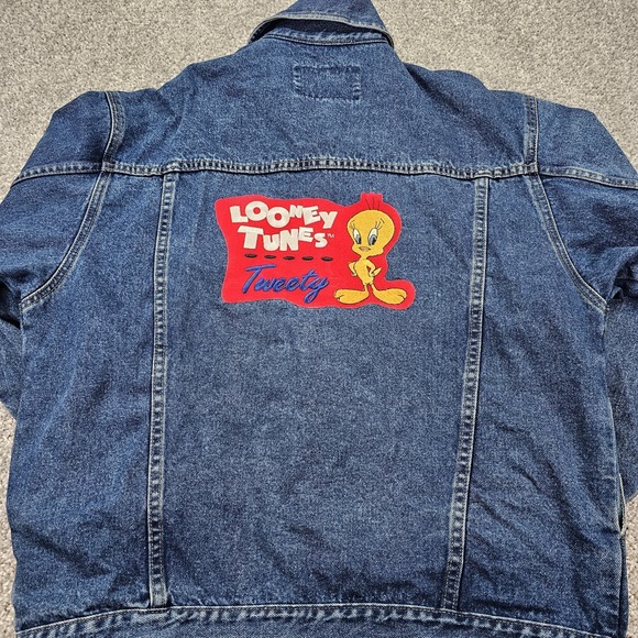 Jackets & Coats | Vintage 1994 Looney Tunes Embroidered Tweety Bird ...